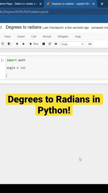 Degrees To Radians In Python Shorts Python Programming Coding