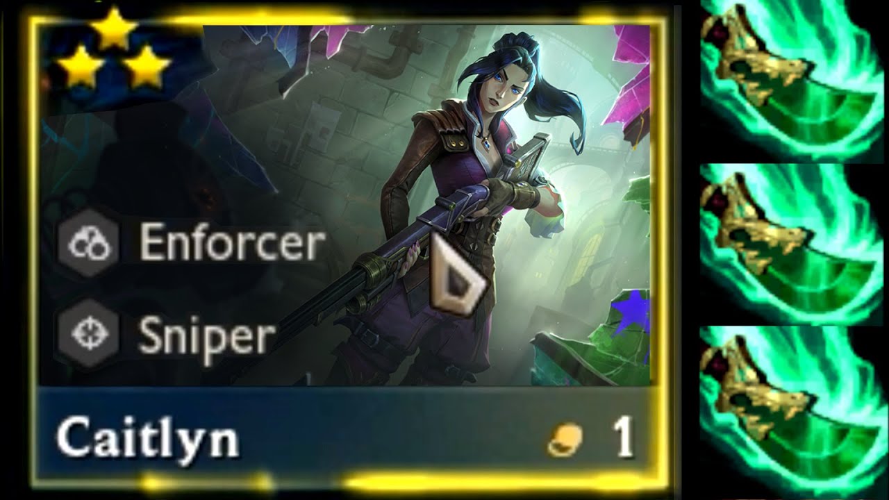 ⭐⭐⭐ Caitlyn 6 Sniper 1 Shots Tft Teamfight Tactics Set 6 Pbe Youtube