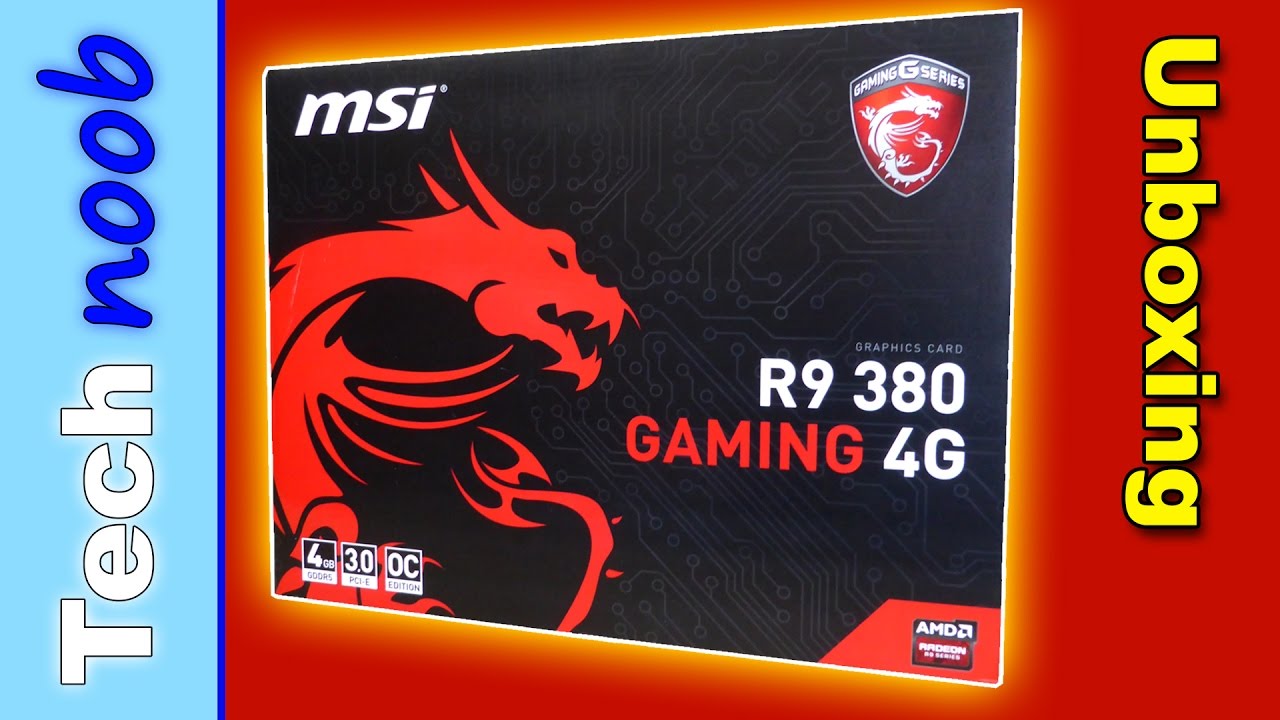 MSI Radeon R9 380 4Gb - Quick Unboxing 📦 - YouTube