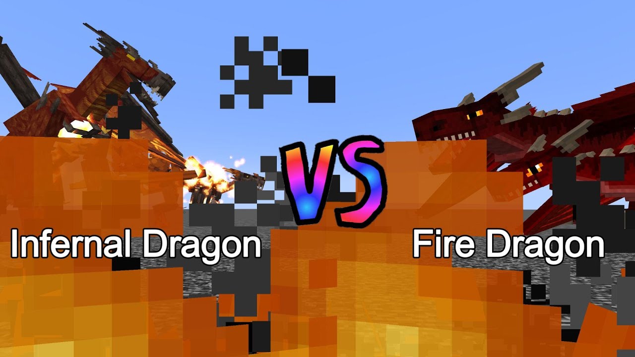 Infernal Dragon vs Fire Dragon | Minecraft Mob Battle - YouTube