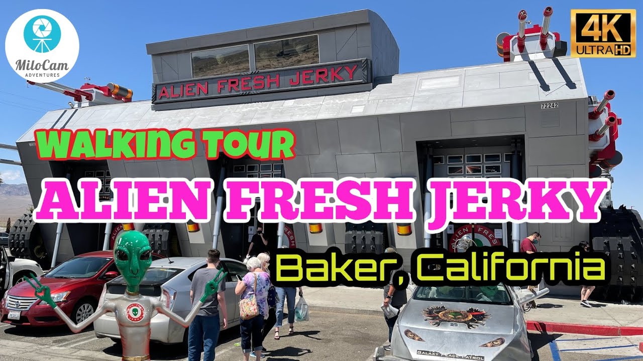 👽 Visiting ALIEN FRESH JERKY store in Baker, California 📸 4K Walking ...