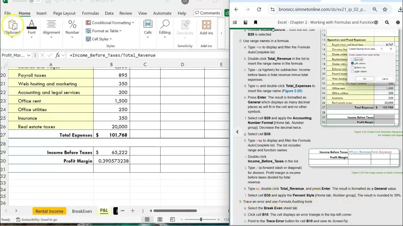 Excel pp E2 1 part 2 - YouTube