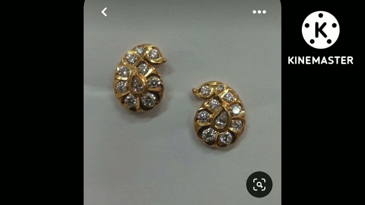 mango shape studs - YouTube