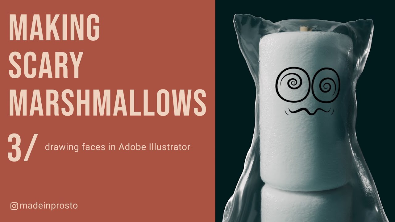 Making Scary Marshmallows. 3 -drawing faces in Adobe Illustrator # ...