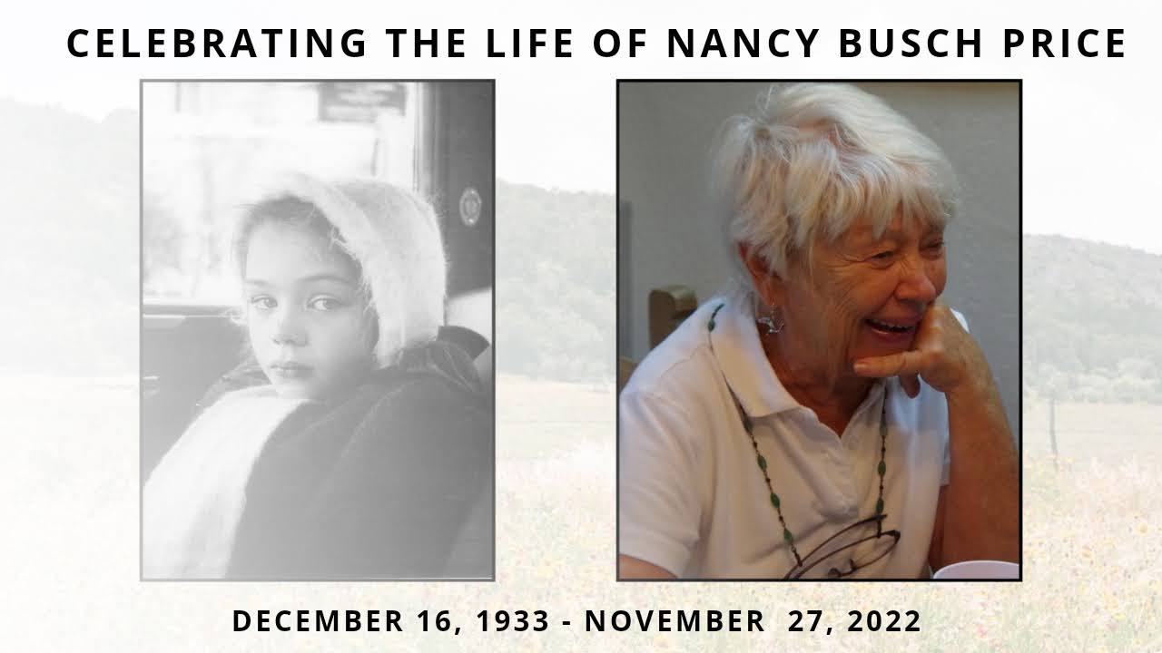 January 7, 2023 - A Service Celebrating the Life of Nancy Busch Price ...