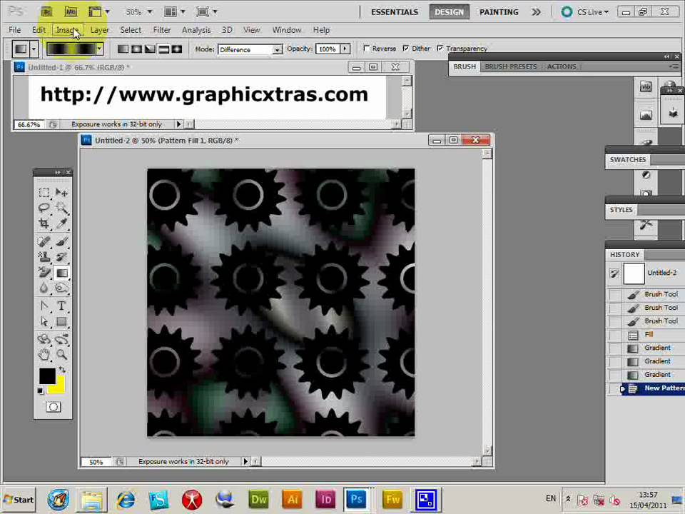 How To Re-color Pattern Tiles In Photoshop - YouTube