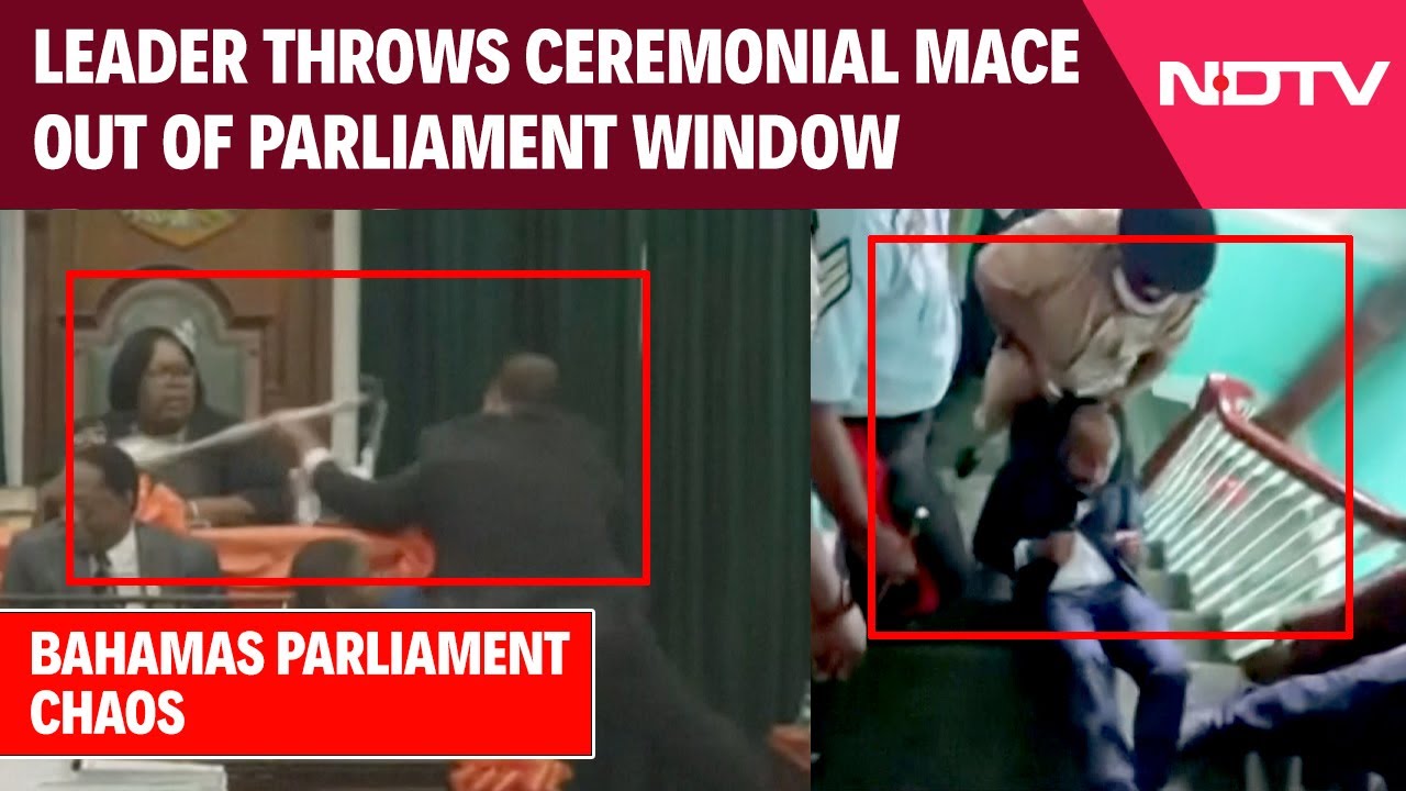 Bahamas Parliament: Chaos After Opposition Lawmaker Throws Ceremonial ...