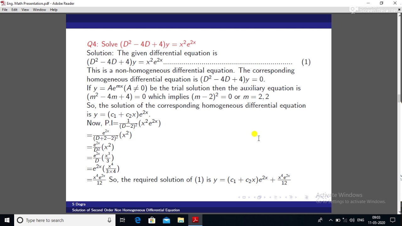 19 Problems on Non Homogeneous Differential Equation - YouTube