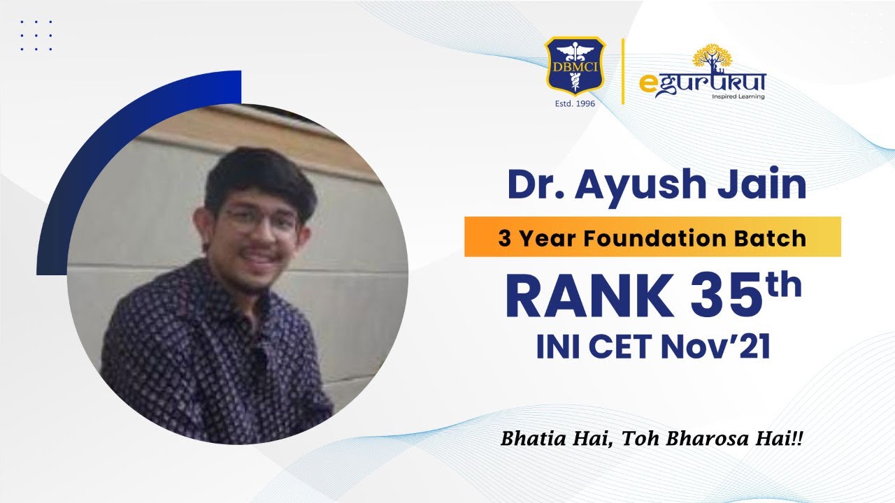 Rank 35 in #INICET Nov' 2021 Dr. Ayush Jain | Dr. Niha | 3 Year ...