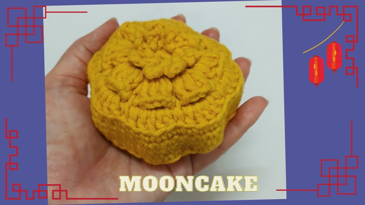 Auntie Nat's Crochet - Crochet Mooncake For Mid-Autumn Festival - YouTube