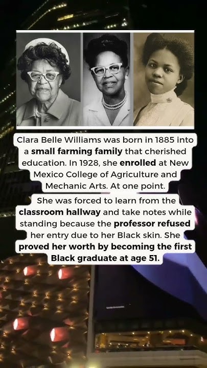 ️🥺 The pioneer of education: Clara Belle Williams learns from the classroom hallway while ...