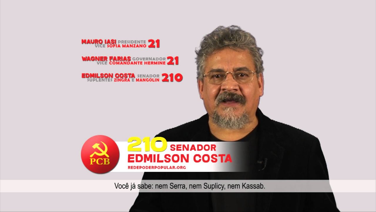 PROGRAMA ELEITORAL 2014 - PCB - EDMILSON COSTA - 210 - SENADOR SP - Nº ...