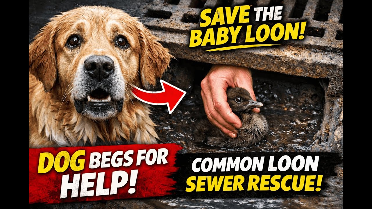 When A Dog Begs for Help to Save a Baby Common Loon – Rescue the Baby ...
