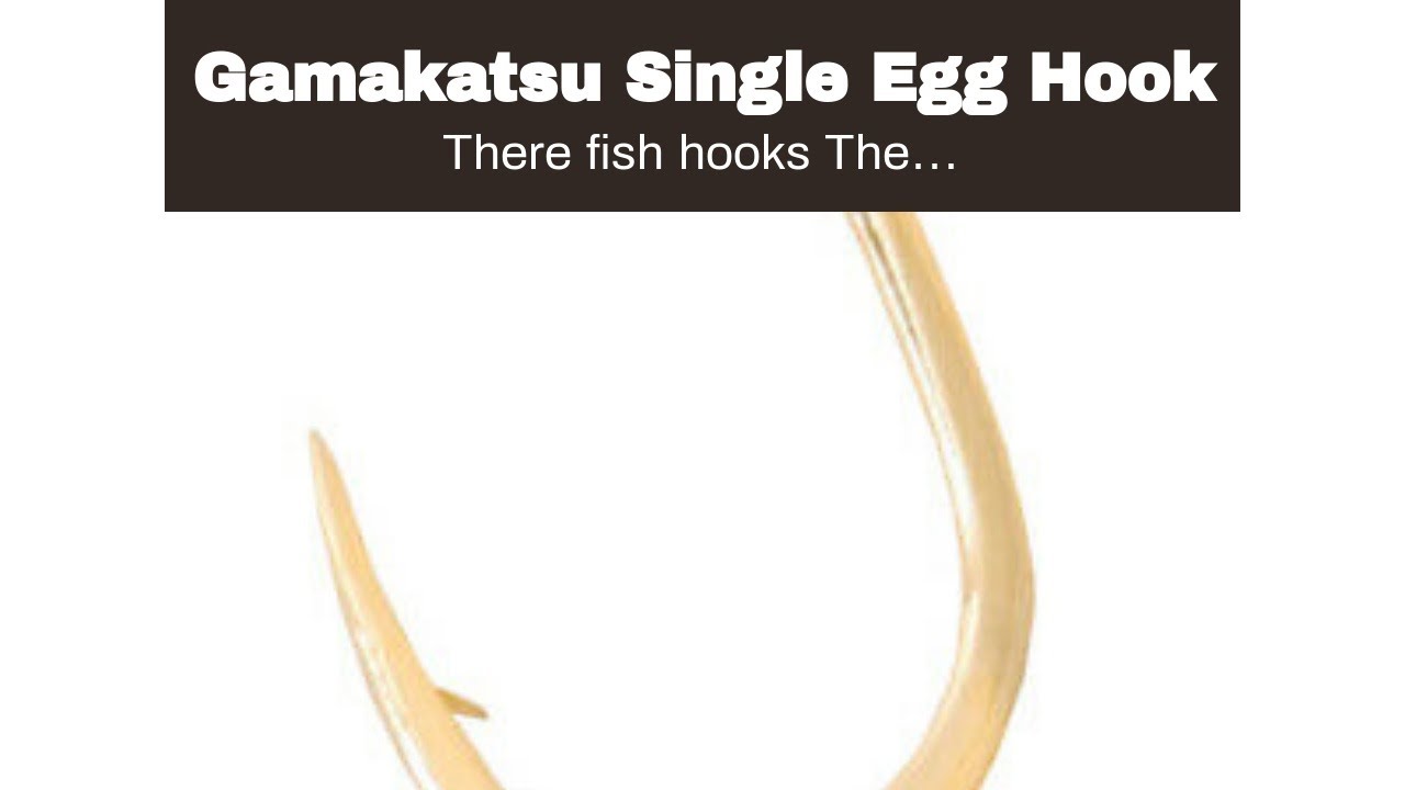 Gamakatsu Single Egg Hook - YouTube