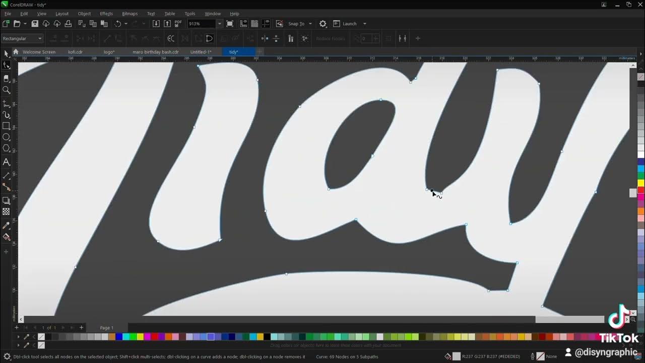How to create BITMAP TO VECTOR with coreldraw #coreldraw #logo #design - YouTube