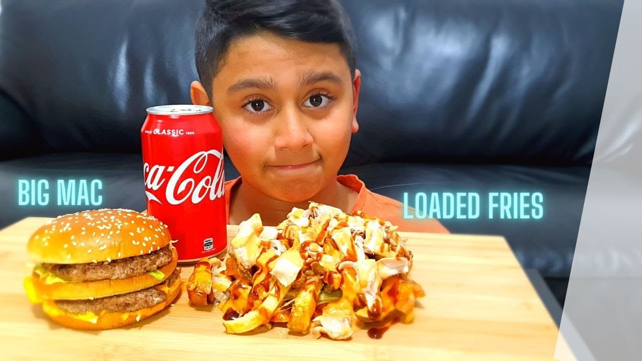 Eating Big Mac Meal| McDonald's Mukbang | Golden Bite - YouTube