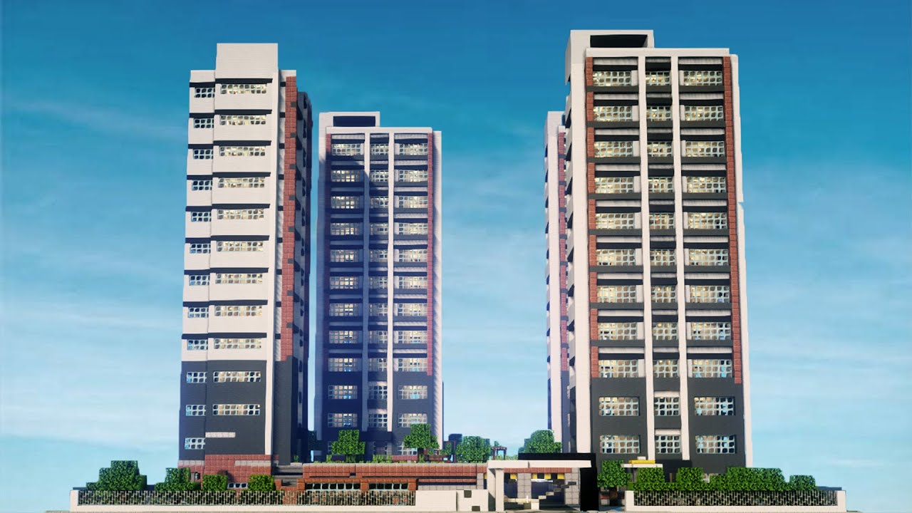 Minecraft Build : Apartment Complex - YouTube