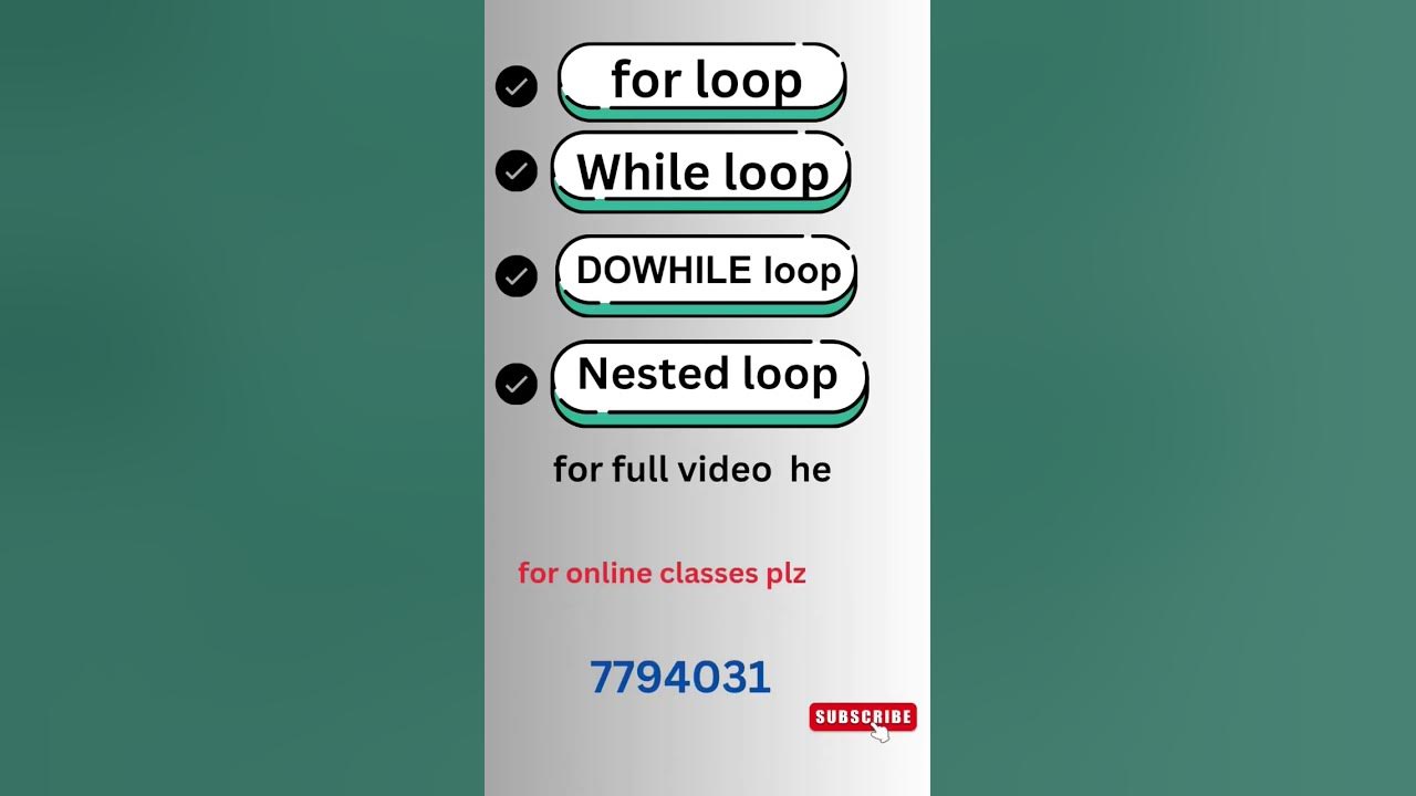 Loops In C For Loop While And Dowhile Loop Nested Loopsgeninfocomputereducationcentre