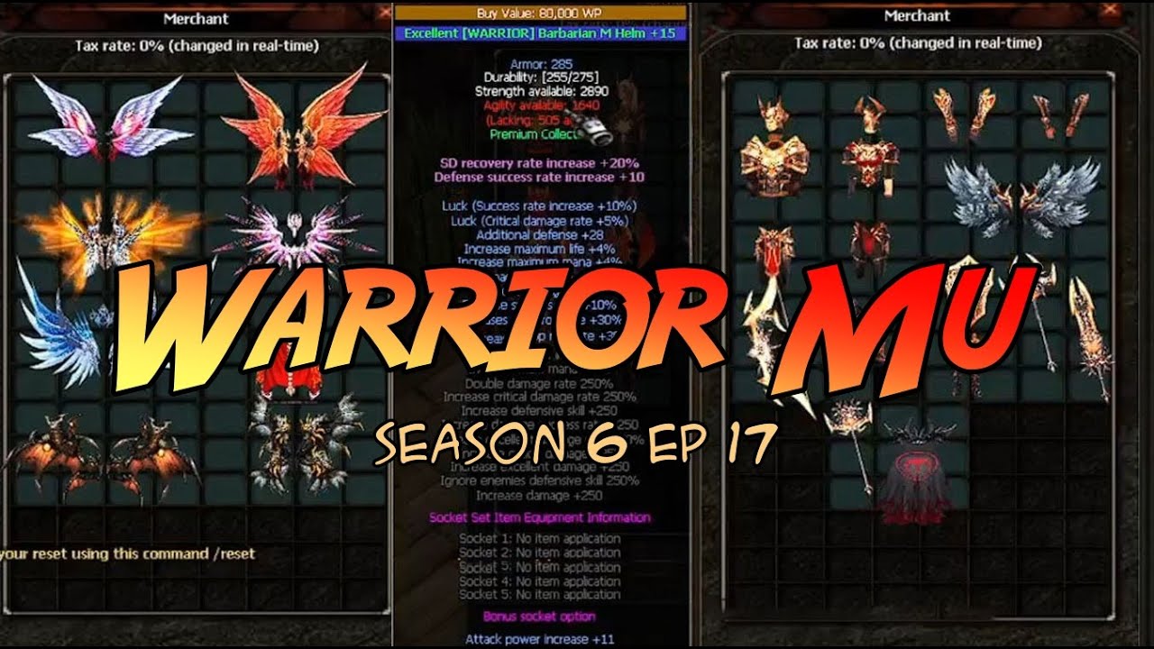 Warrior Mu Season 6 Ep 17 ( Fast Server ) | Mu Online PC - YouTube