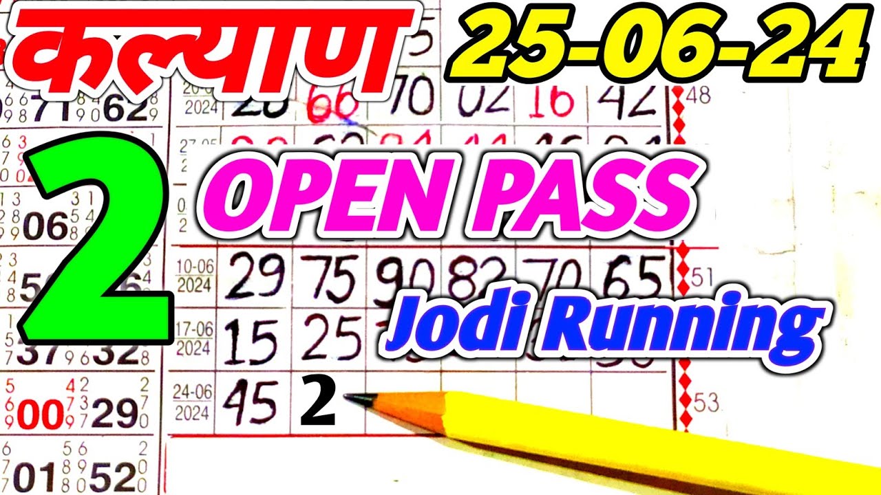 Kalyan Today 25-06-2024 | Kalyan Chart | Satta Matka | Fix Open & Jodi ...