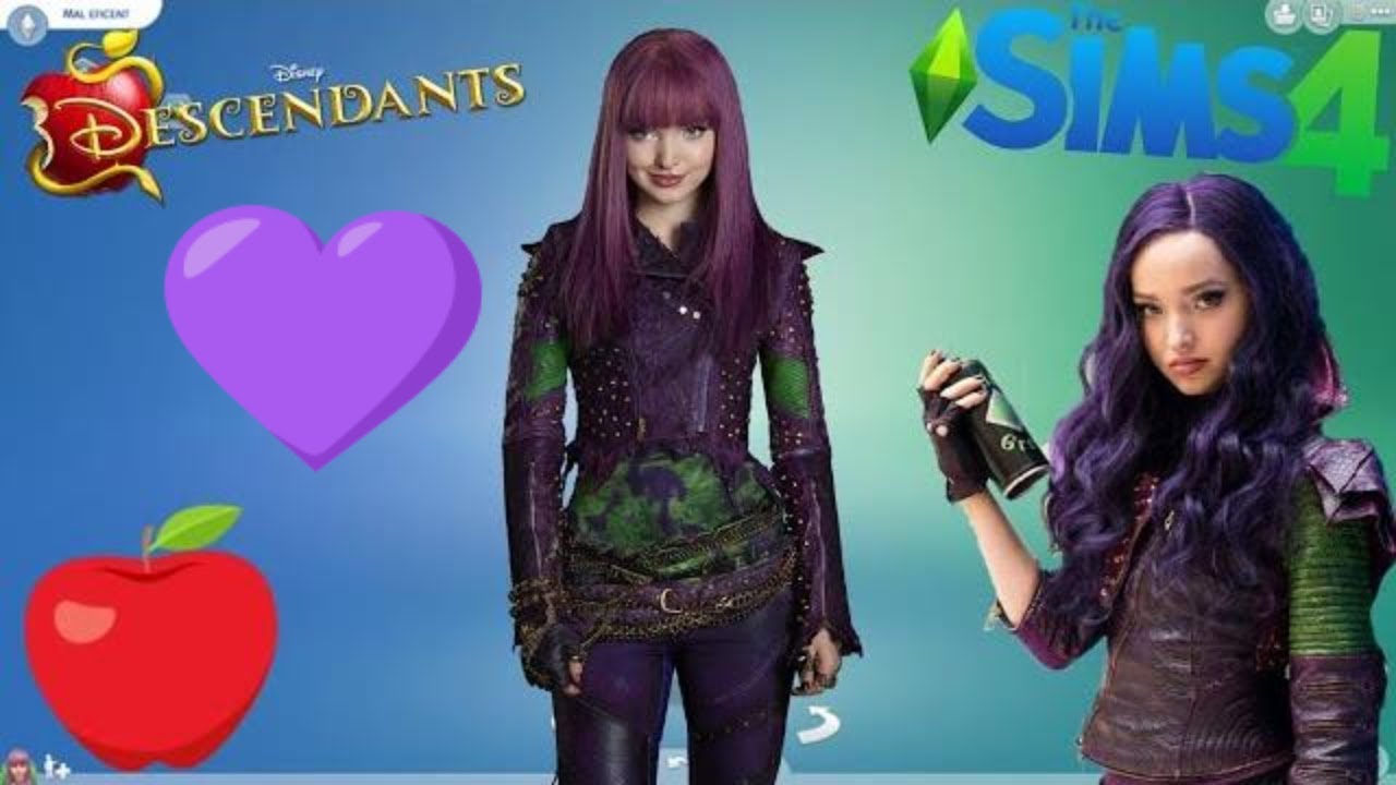 Making Mal from Descendants in The Sims 4 - SquishyMain - YouTube