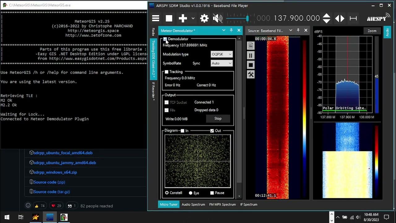Part 2 - recording Meteor M2_3 with sdr++ & decoding with MeteorGis ...