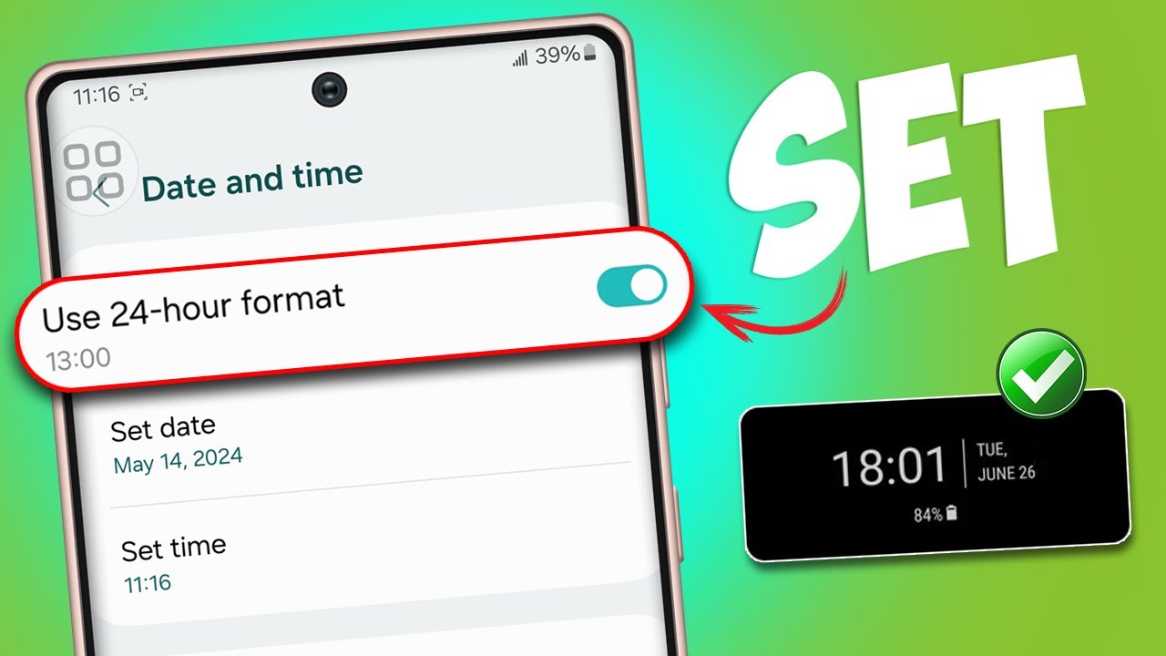 How to Set Clock To Use 24/12 hours on Samsung | Set Clock to Use 24 ...