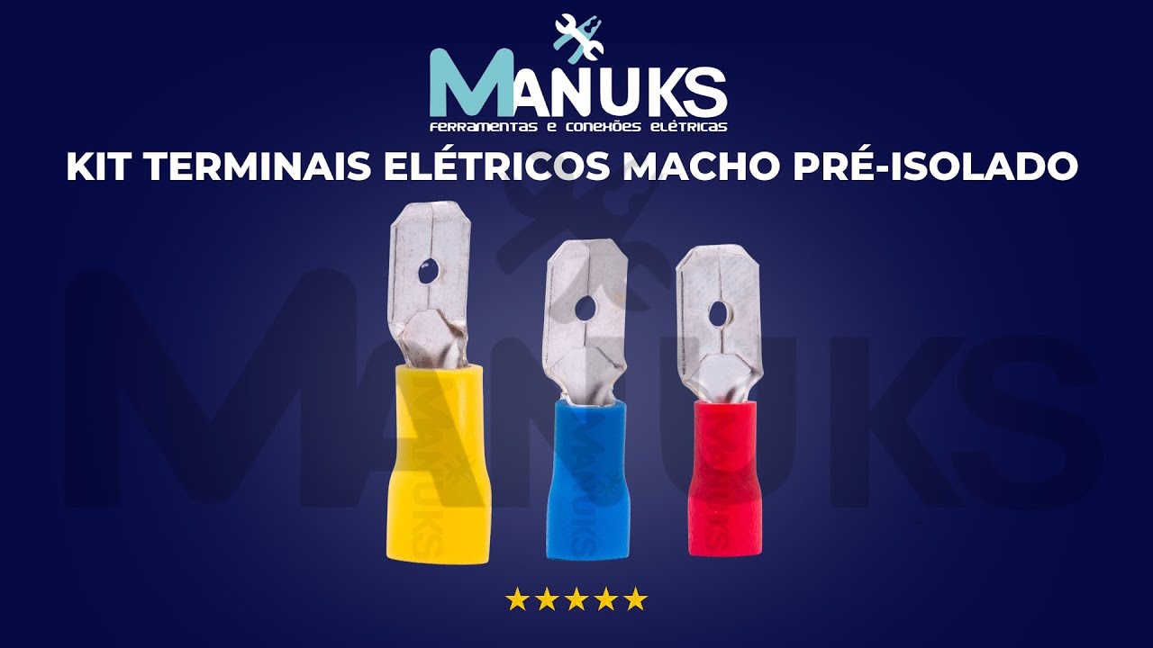 Terminais Elétricos Macho Pré-Isolados | MANUKS FERRAMENTAS - YouTube