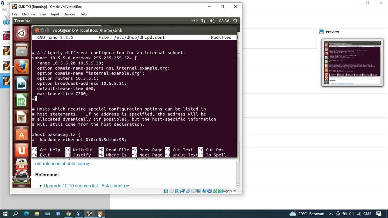 tutorial membuat DHCP server di linux ubuntu - YouTube