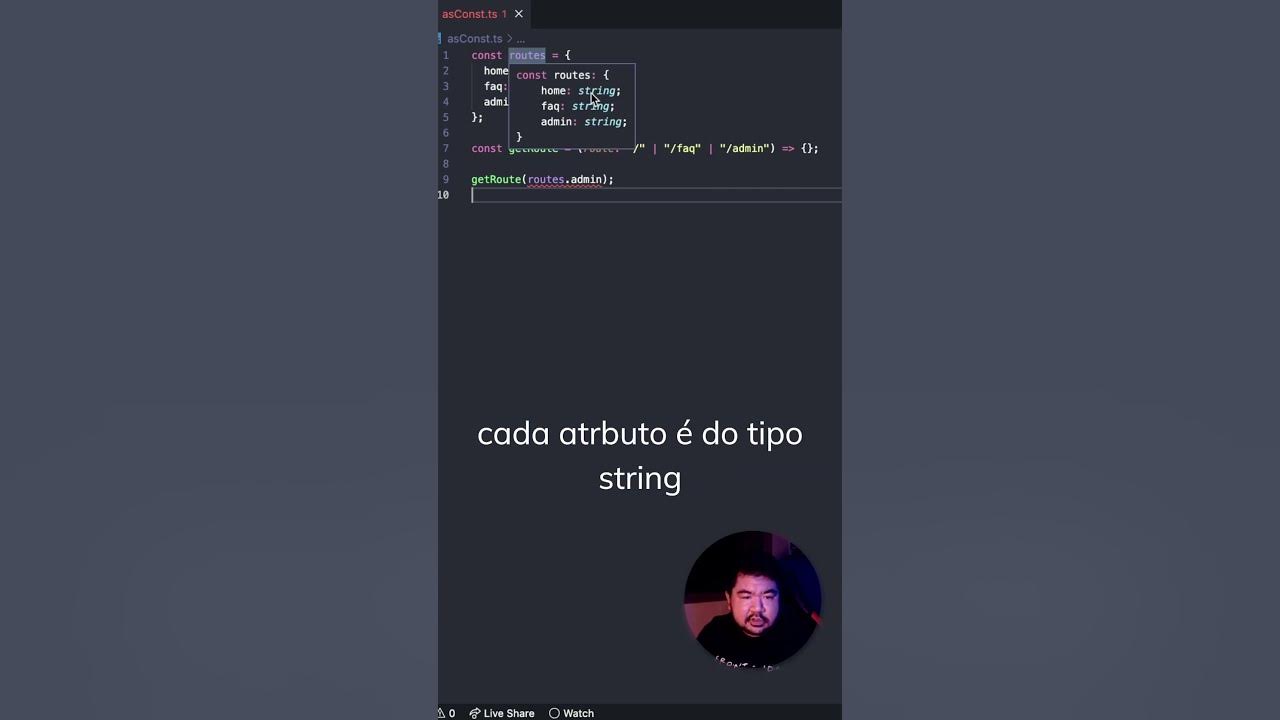 Como o "as const" funciona no typescript? - YouTube