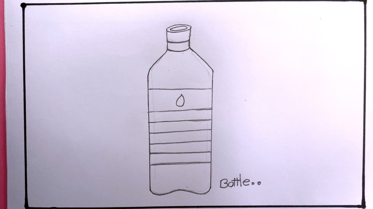How To Draw Water Bottle Easy/Water Bottle Drawing - YouTube