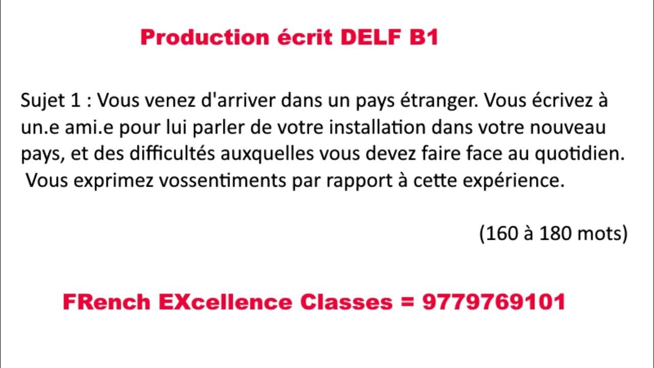 DELF B1 production écrite le livre cosmopolite une lettre, #learnfrench ...