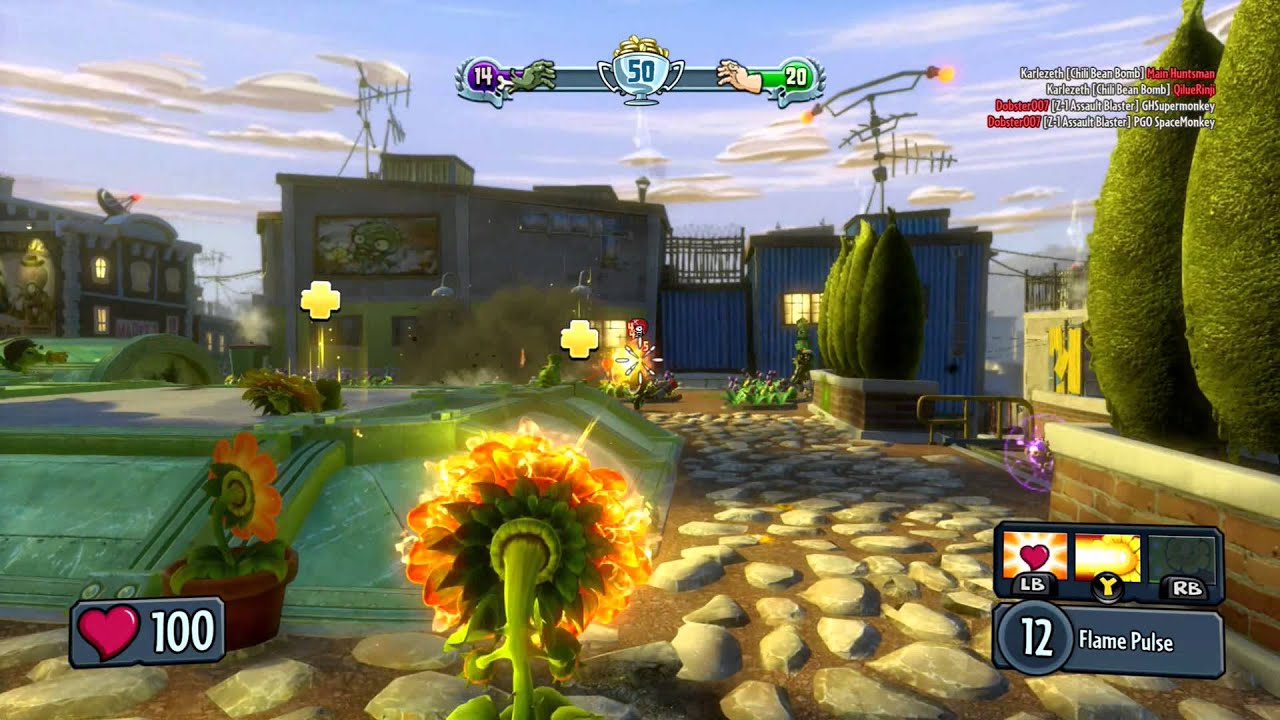 FIRE FLOWER - PLANTS VS ZOMBIES GARDEN WARFARE - XBOX ONE - YouTube