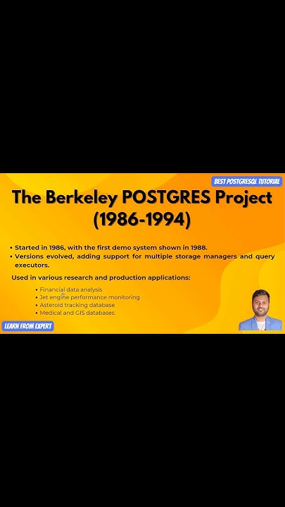 The Berkeley Postgres Project 1986 To 1994 Best Postgresql Tutorial Shorts Youtube