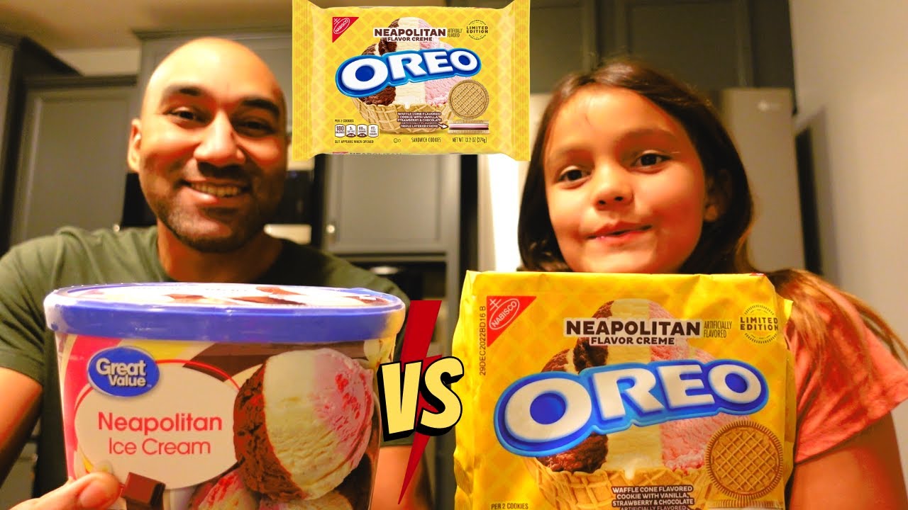 🍨 How close do Neapolitan Oreos taste to actual Neapolitan Ice cream? 🍨 ...