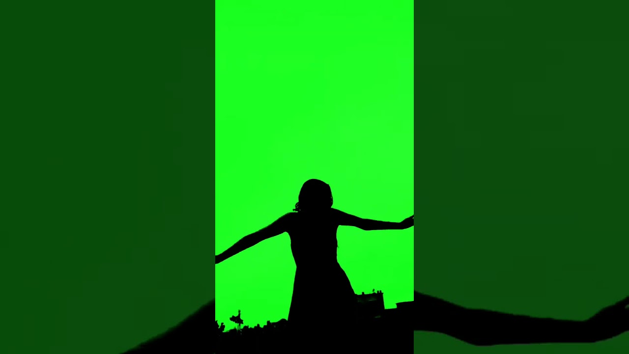 Girl green screen background animation | romantic song effect - YouTube