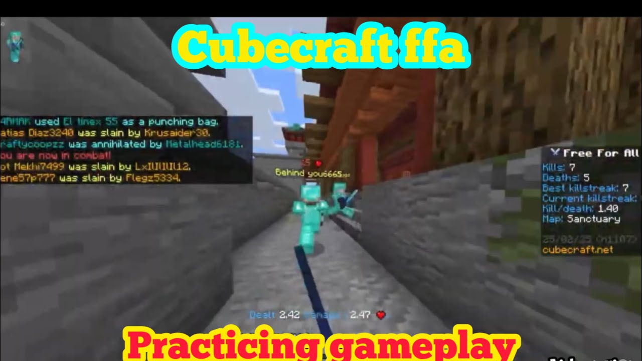 Practicing cubecraft Minecraft ffa bedrock edition! - YouTube