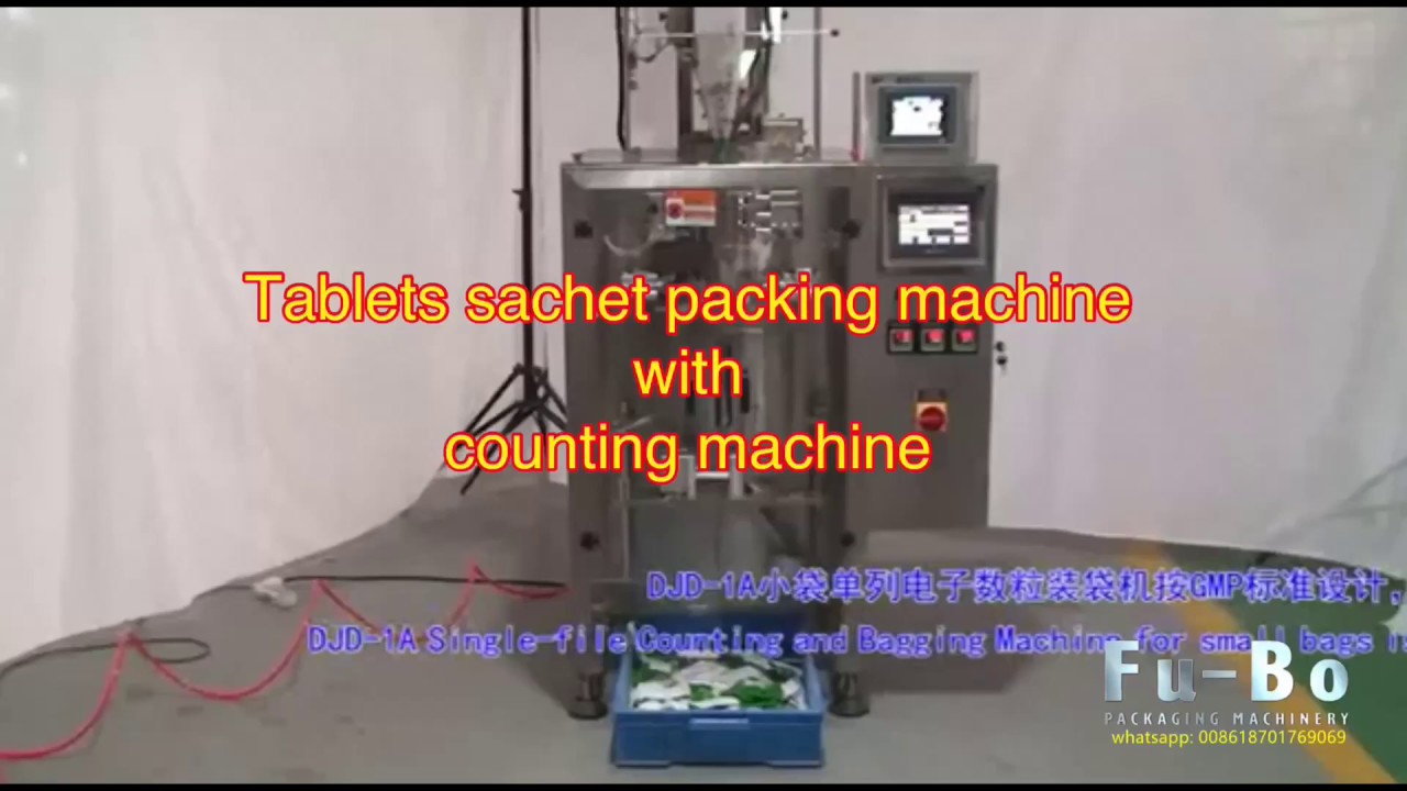 Tablets sachet packing machine with counting machine (multi lanes ...