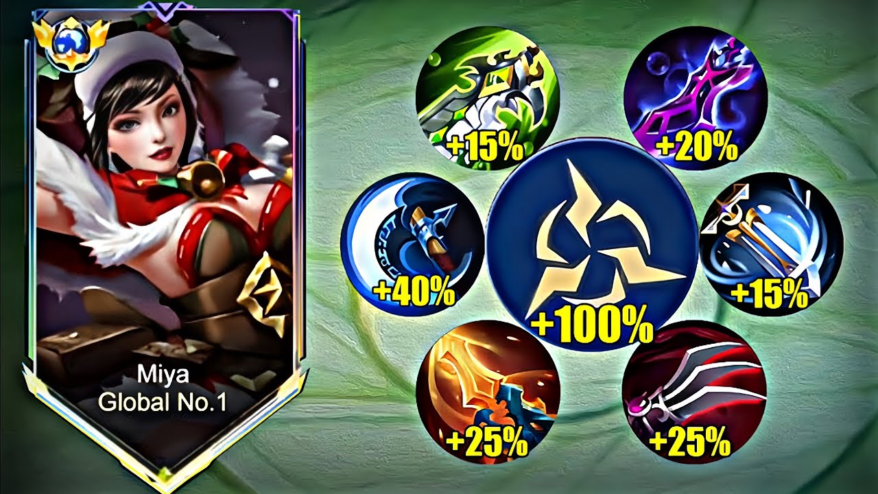 NEW BUILD MIYA TERBAIK‼️BUILD TOP GLOBAL 1 MIYA (CRITICAL DAMAGE) # ...