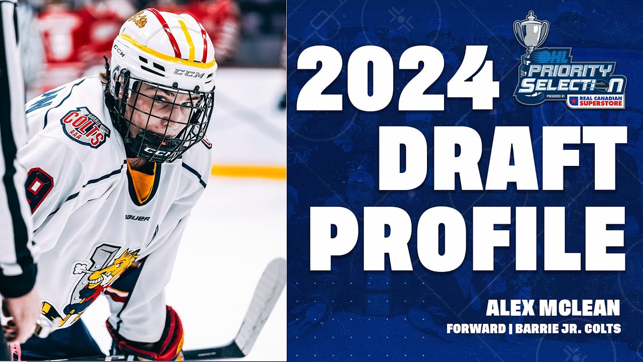 2024 #OHLDraft Prospect Profile: Alex McLean (Barrie Jr. Colts) - YouTube