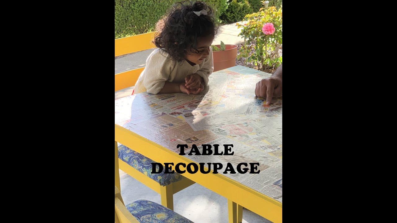 DIY - HOW TO MAKE A DECOUPAGE DINING TABLE - YouTube