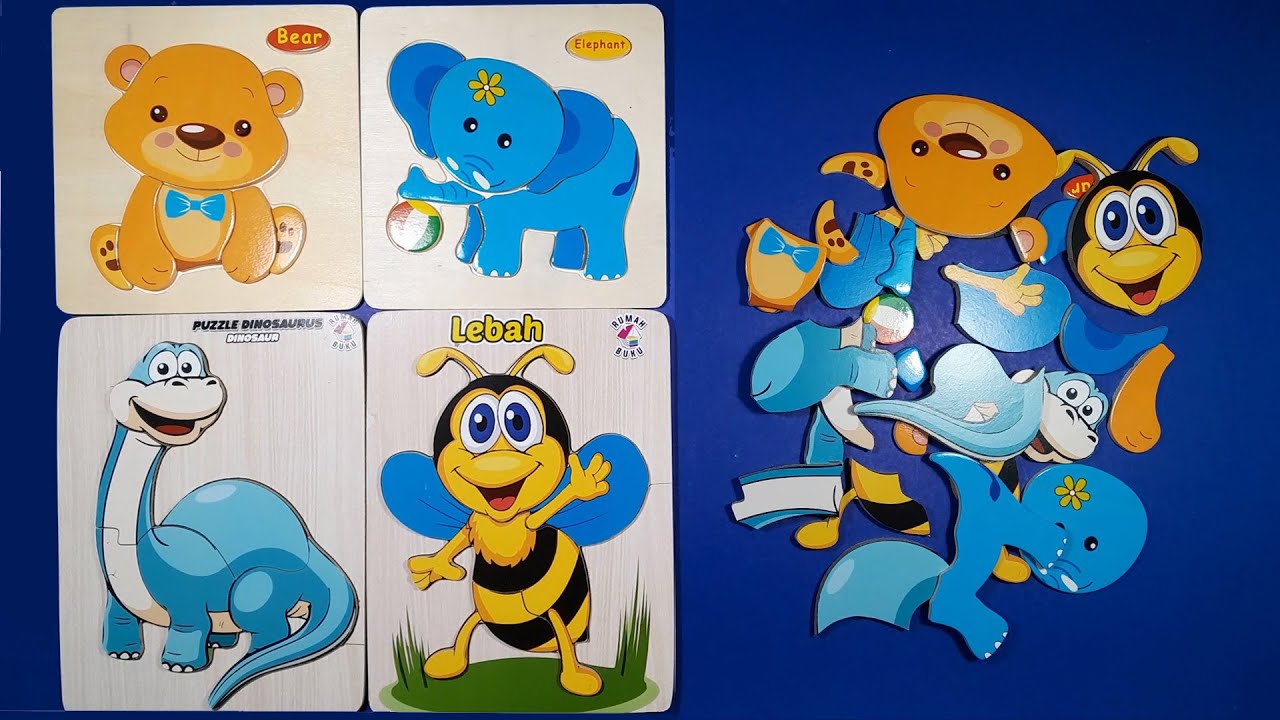Mainan Puzzle Beruang Gajah Dinosaurus Lebah/Bear Elephant Dinosaurs ...