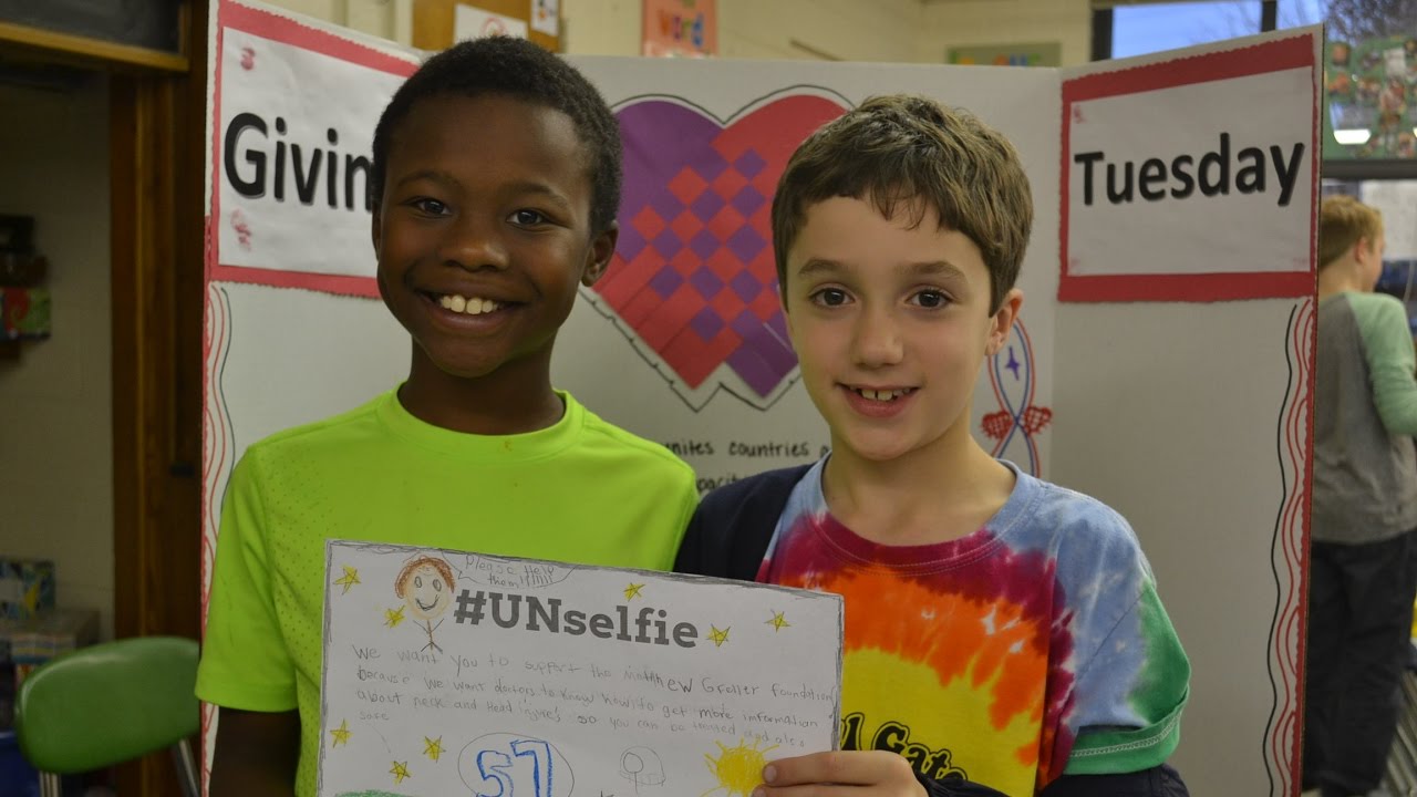 #UNSelfie Giving Tuesday at General Greene Elementary - YouTube
