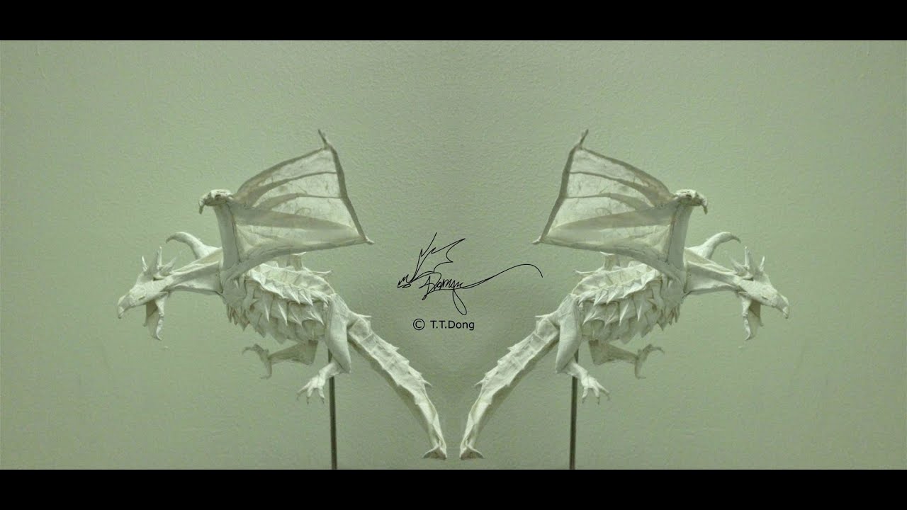 Origami Wyvern Dragon - Trung Dong - YouTube