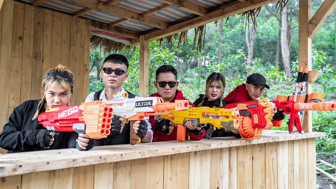 Nerf Guns War : Squad S.W.A.T Of Seal Team Use Nerf Gun Fight Senior Leader Black Criminals ...