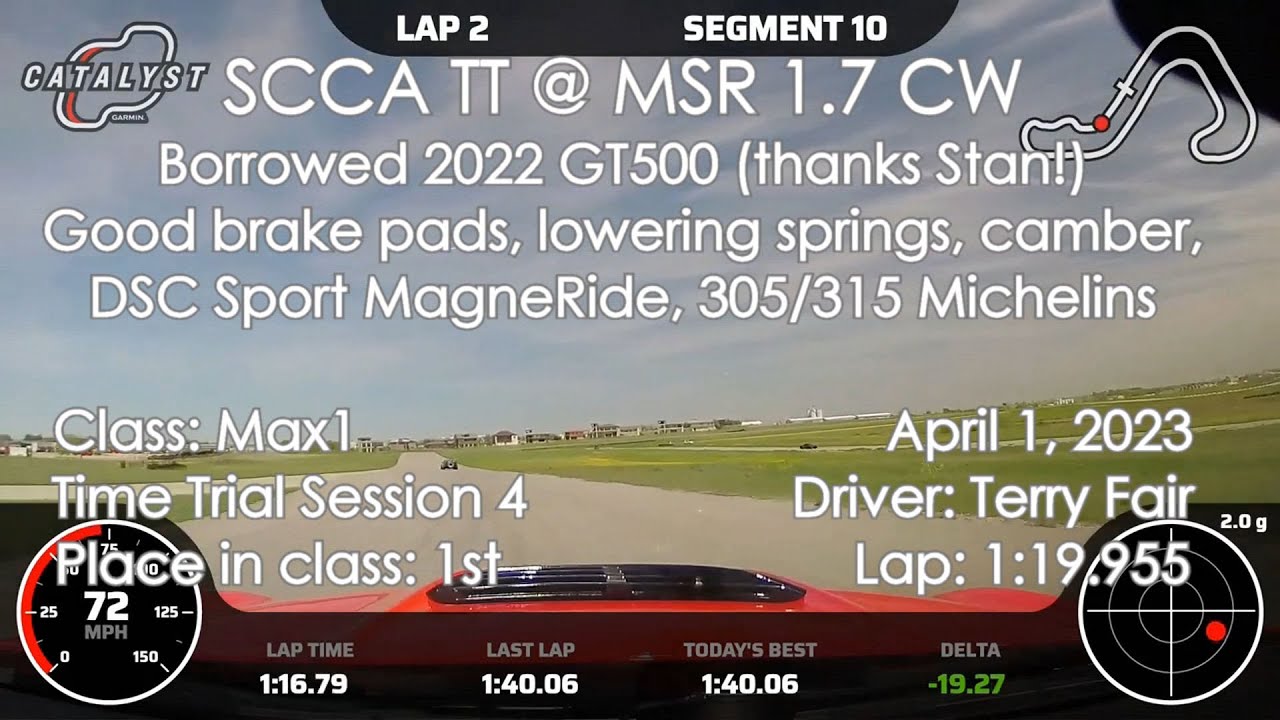 First GT500 laps! - SCCA TT @ MSR Cresson 1.7 CW - April 1, 2023 - YouTube