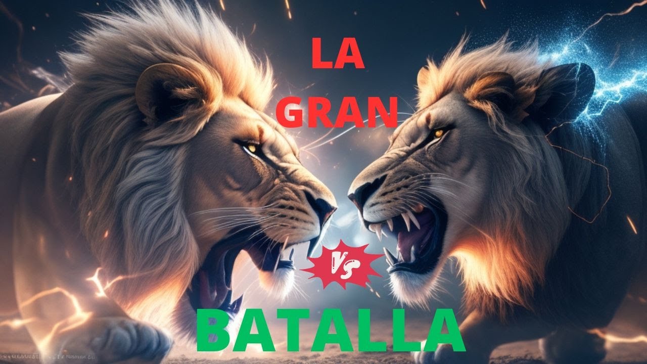 😱🦁La BATALLA Épica entre EL LEON adulto & el LEON BLANCO que SACUDIO LA ...