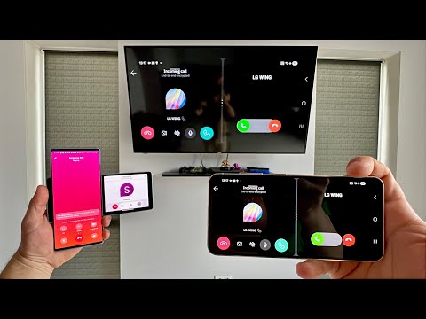 Smart TV + Samsung S23 + LG Wing Incoming Outgoing Call JusTalk & TeleGuard 