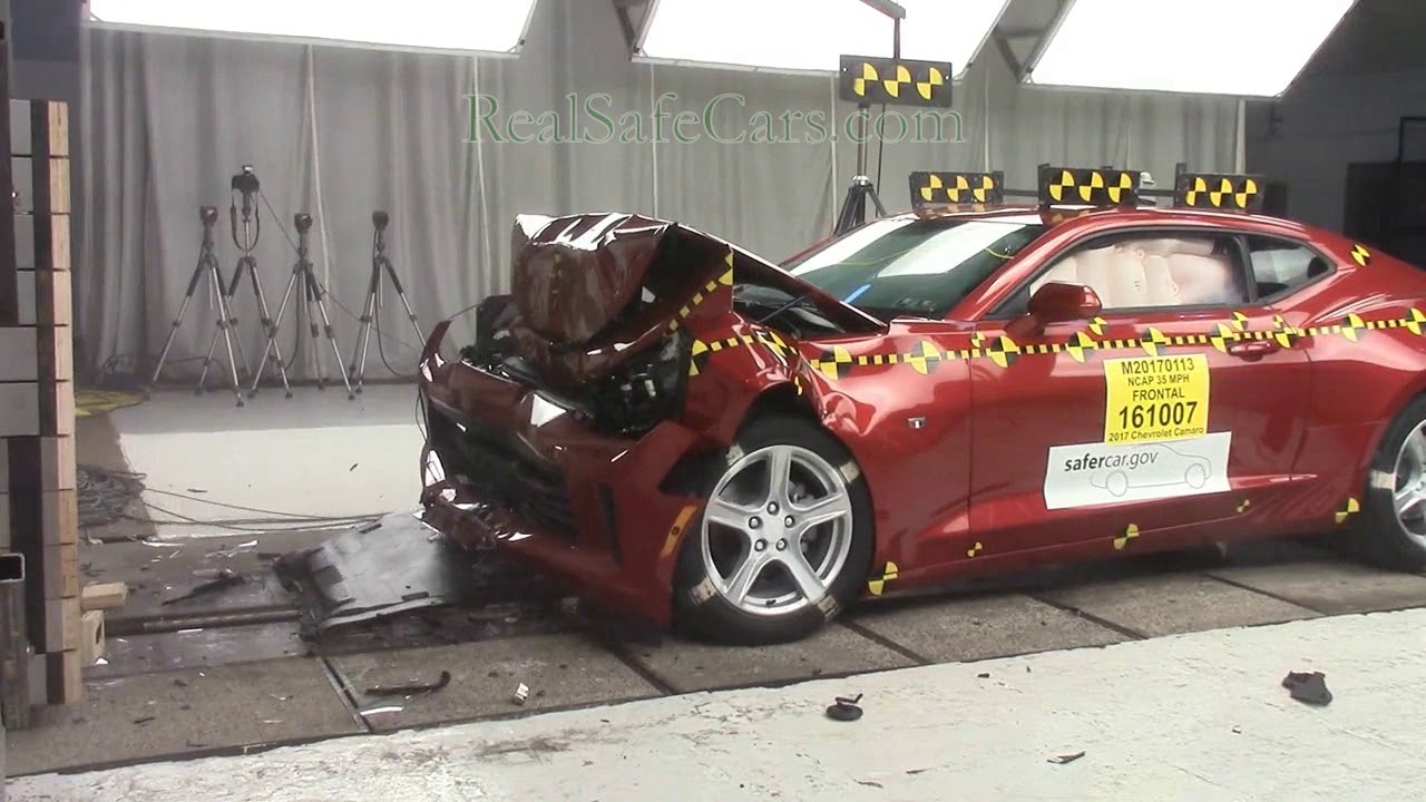 Chevrolet Camaro (2016-2017) Crash Tests (Side-Pole, Front, Side) - YouTube
