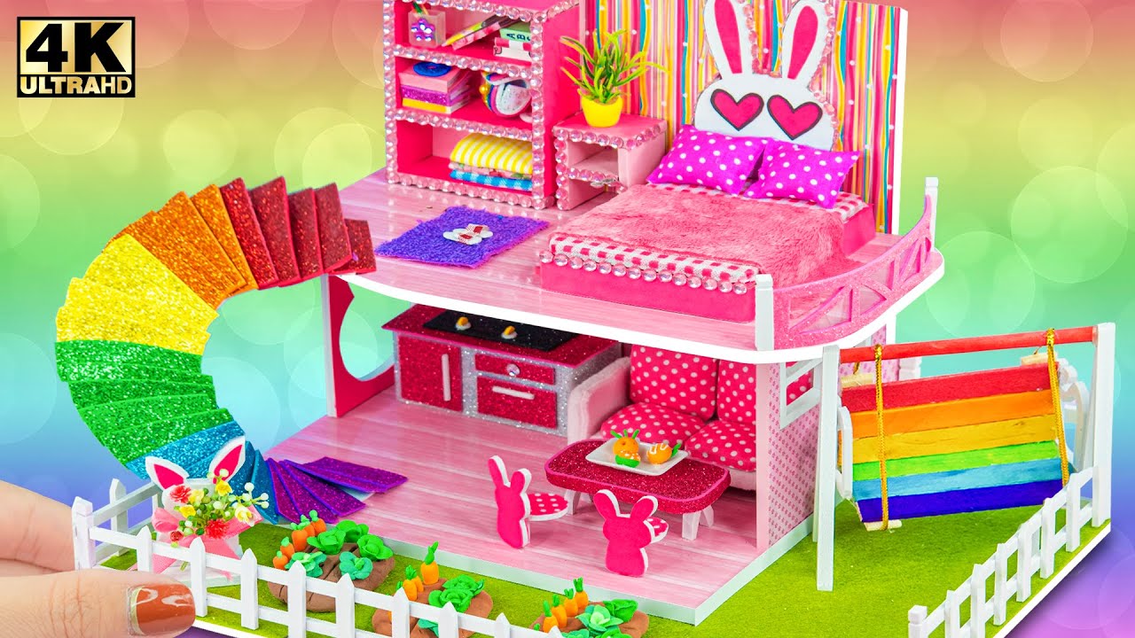 DIY Miniature Cardboard House #101 ️ Design and Build Rabbit House for ...